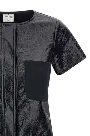 COURREGES Vinyl Patch-pocket Mini Dress