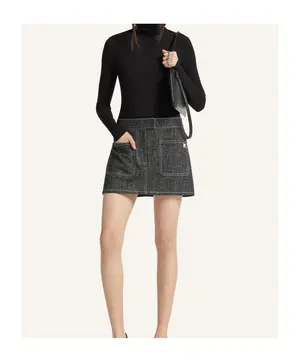 COURREGES Jersey Mockneck Bodysuit