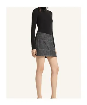 COURREGES Jersey Mockneck Bodysuit