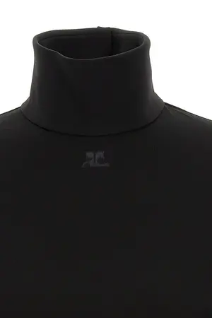 COURREGES Jersey Mockneck Bodysuit