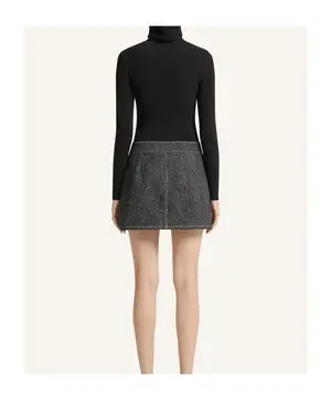 COURREGES Jersey Mockneck Bodysuit
