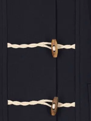 Dries Van Noten Ruffle Hooded Duffle Coat