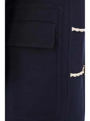Dries Van Noten Ruffle Hooded Duffle Coat
