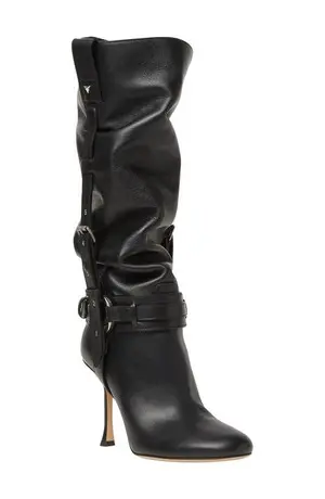 Fendi Count Leather Knee High Boot - F0qa1 Nero
