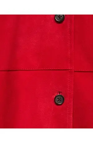 Mango Oversized Suede Leather Shirt