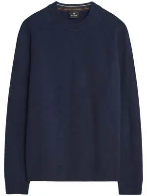 Paul Smith 100% Merino Wool Crewneck Sweater - Navy