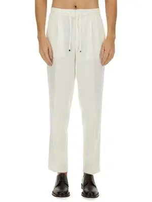 Brunello Cucinelli Linen Pants With Stretch For - Ivory