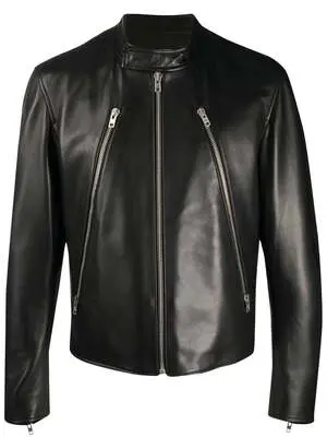 MAISON MARGIELA Lambskin Leather Coat - Black