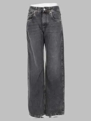 Brunello Cucinelli Contemporary Loose Denim Pants With Monile Trim - Grey