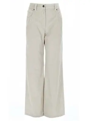 Brunello Cucinelli Corduroy Pants For In 100% Cotton - Ivory