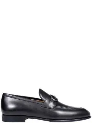 FERRAGAMO 100% Calf Leather Flat Shoes For - Black
