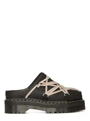 DR. MARTENS X RICK OWENS 100% Cow Leather Boots - Black