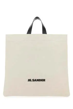 JIL SANDER Sand Canvas Shopping Bag - Brown