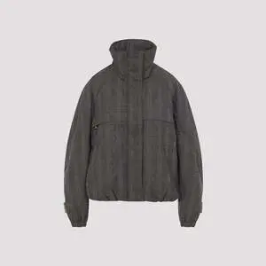 Acne Studios Plaid Quilted Puffer Jacket - Brown