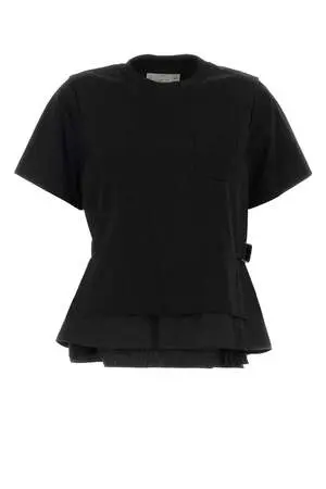 Sacai Cotton T-shirt - Black