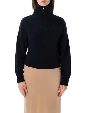 MAISON MARGIELA Ribbed Zip-neck Knit Sweater - Blu