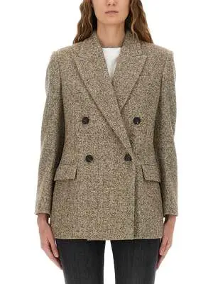 Brunello Cucinelli Virgin Wool & Silk Jacket - Beige
