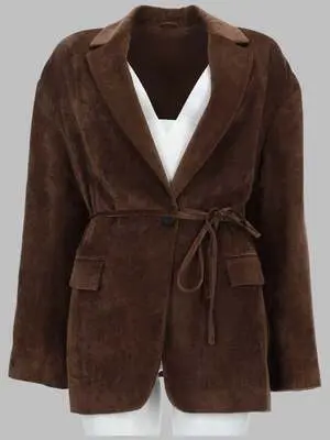 Brunello Cucinelli Viscose & Cashmere Jacket - Brown