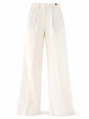 Brunello Cucinelli Tailored Linen-blend Pants - Ivory