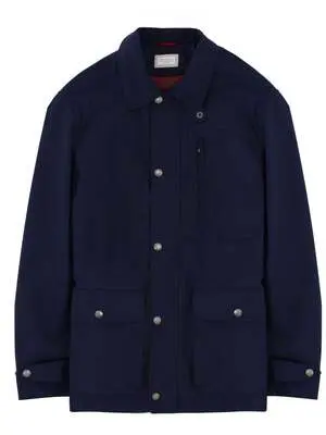 Brunello Cucinelli Wool Canvas Sports Jacket - Blue