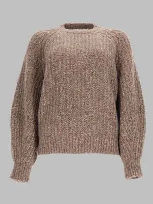 Brunello Cucinelli Misto Cashmere & Silk Sweater - Beige
