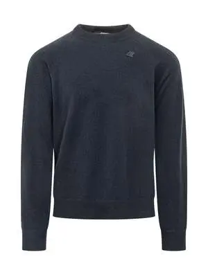 K-WAY Fleece-stitch Knitwear - Blue Depth