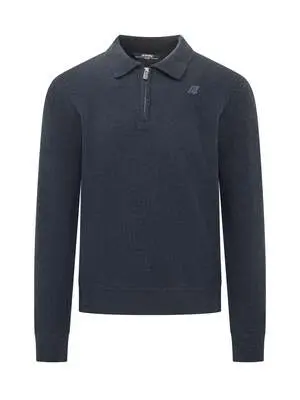 K-WAY Gleren Fleece Stitch Knitwear - Blue Depth