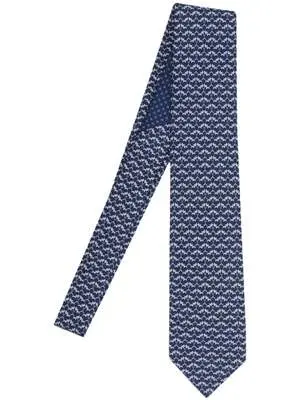 FERRAGAMO Ferragamo Silk Tie For Men Navy