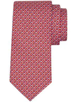 FERRAGAMO 100% Silk Tie For - Red