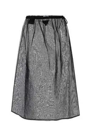 Prada Organdy Mini Skirt - Black