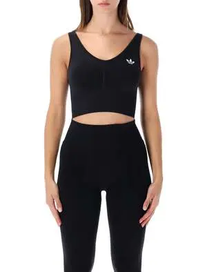 ADIDAS ORIGINALS Cropped Athletic Tank Top - Nero