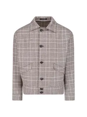 Tagliatore Virgin Wool Tailored Jacket - Brown