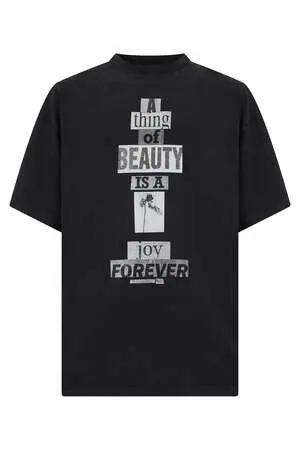 Balenciaga Style Cotton T-shirt With Back Graphic Print