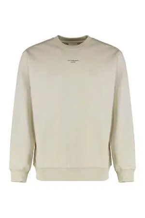 Drole De Monsieur Slogan Classic Cotton Hoodie - Sand