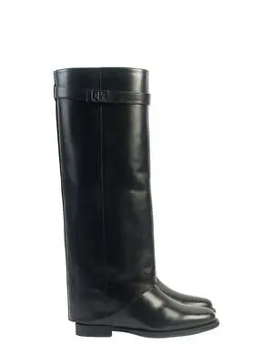 VIA ROMA 15 Premium Calf Leather Boot With Flexible Rubber Sole - Black