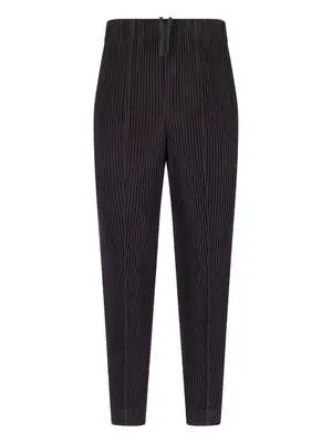 Issey Miyake Homme Plissé Pleated Trousers - Brown