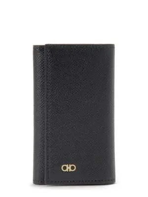 FERRAGAMO 100% Calf Leather Wallet - Black