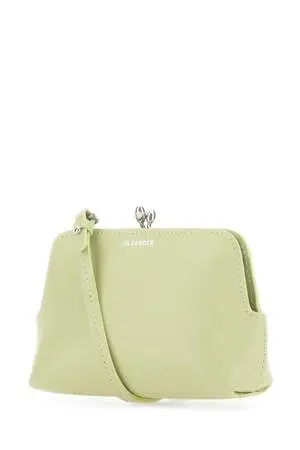 JIL SANDER Pastel Leather Micro Goji Crossbody Bag - Green