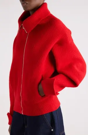 Givenchy Zip High Neck Cardigan