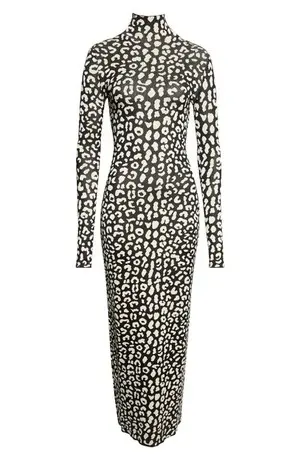 Carolina Herrera Turtleneck Tea Length Knit Dress