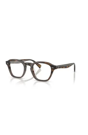 Oliver Spencer 48mm Square Optical Glasses - Red