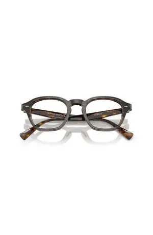 Oliver Spencer 48mm Square Optical Glasses - Red
