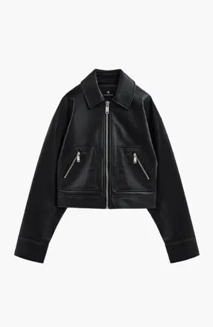 ANINE BING Assan Recycled Leather Jacket