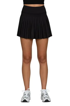 GOLD HINGE 15" Pleated Tennis Skirt - Black