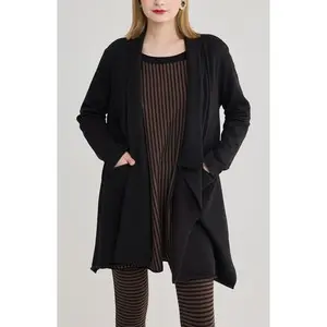 LUUKAA Valeria Fleece Cardigan - Black