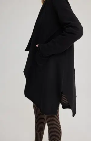 LUUKAA Valeria Fleece Cardigan - Black