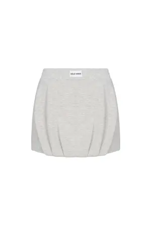 GOLD HINGE Luxesoft Bubble Skirt - Heather Grey