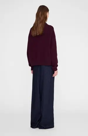 ANINE BING Lee Cashmere Polo Sweater