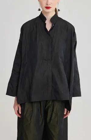 LUUKAA Poet Taffeta Shirt Jacket