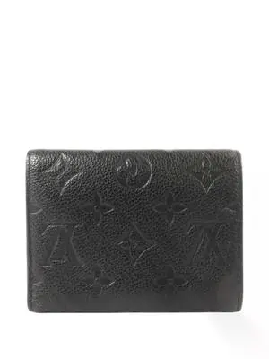 LOUIS VUITTON Victorine Monogram Empreinte Trifold Wallet - Black